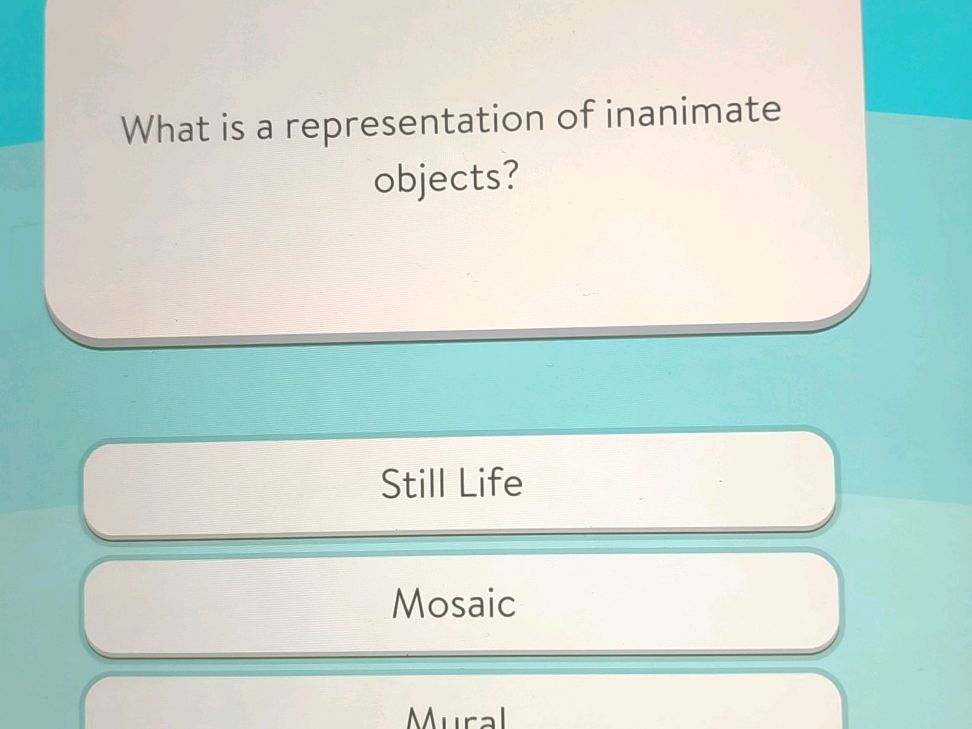 What is a representation of inanimate | StudyX