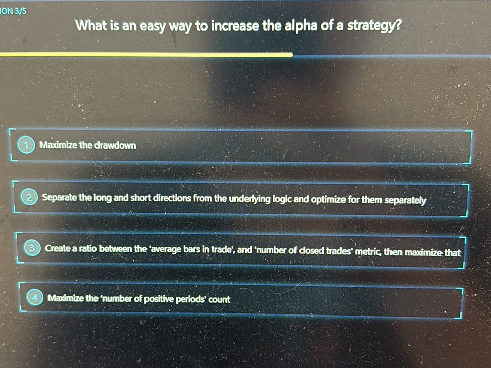 What is an easy way to increase the alpha of | StudyX