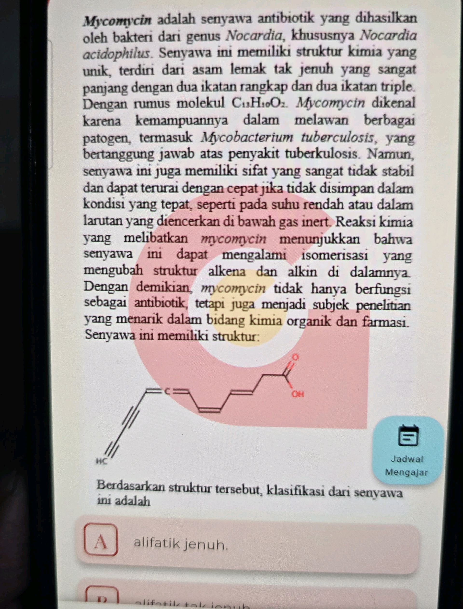 Berdasarkan struktur tersebut, klasifikasi | StudyX