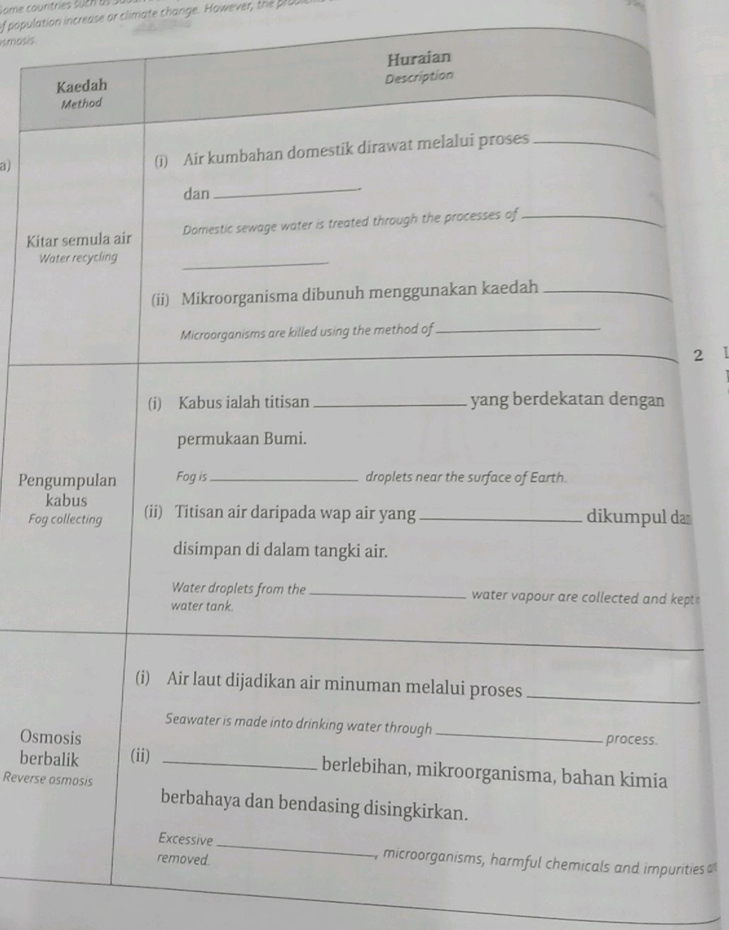 (i) Air kumbahan domestik dirawat melalui | StudyX