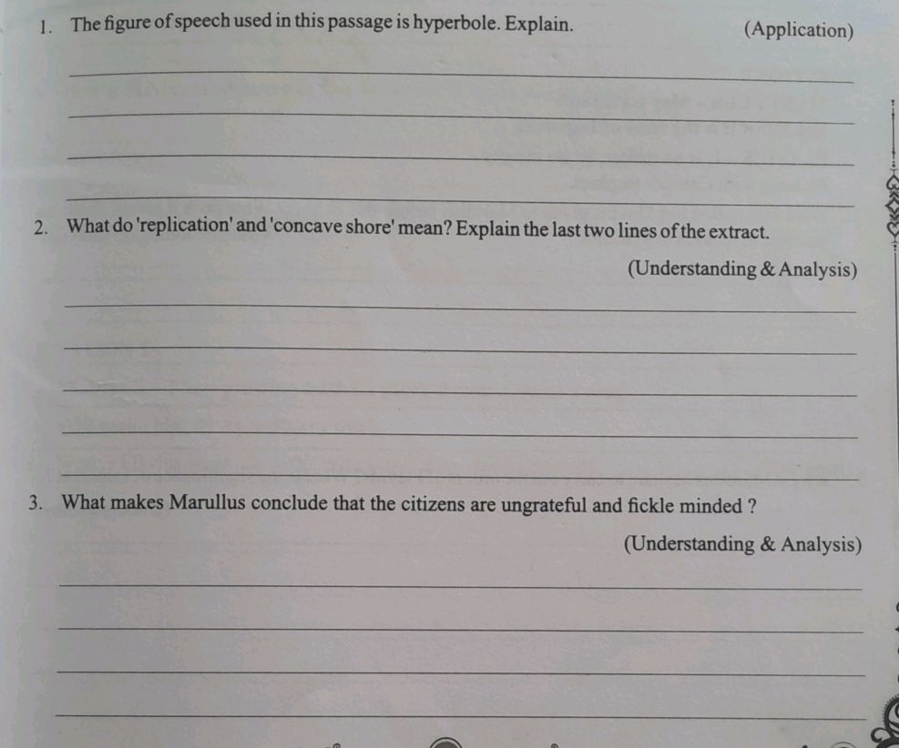 1. The figure of speech used in this passage | StudyX