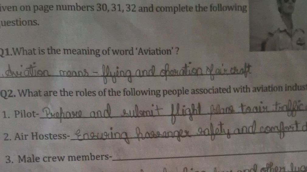 Q1. What is the meaning of word 'Aviation'? | StudyX