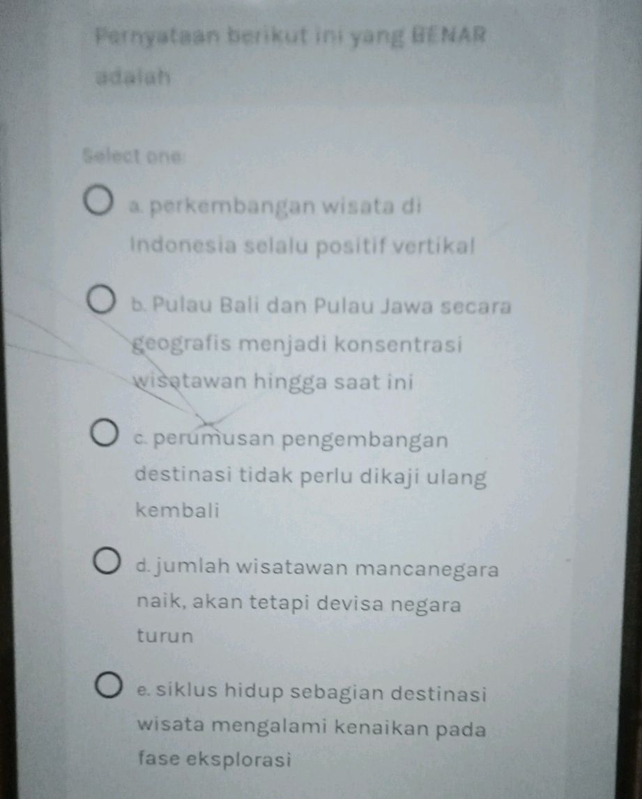 Pernyataan berikut ini yang BENAR adalah | StudyX