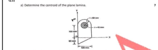 a) Determine the centroid of the plane | StudyX