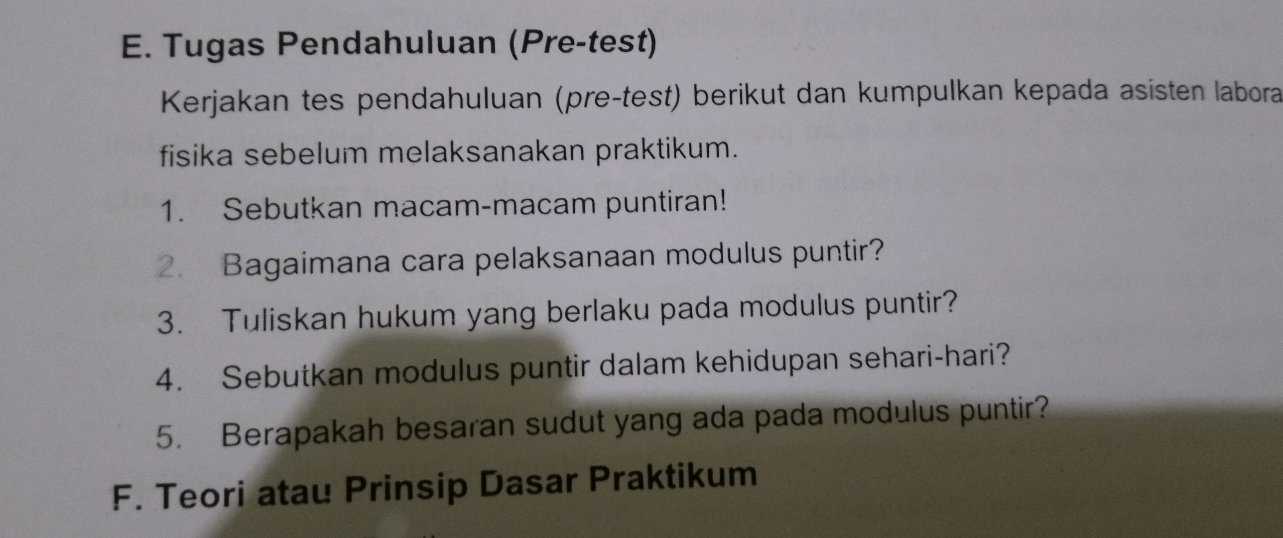 1. Sebutkan macam-macam puntiran! 2. | StudyX