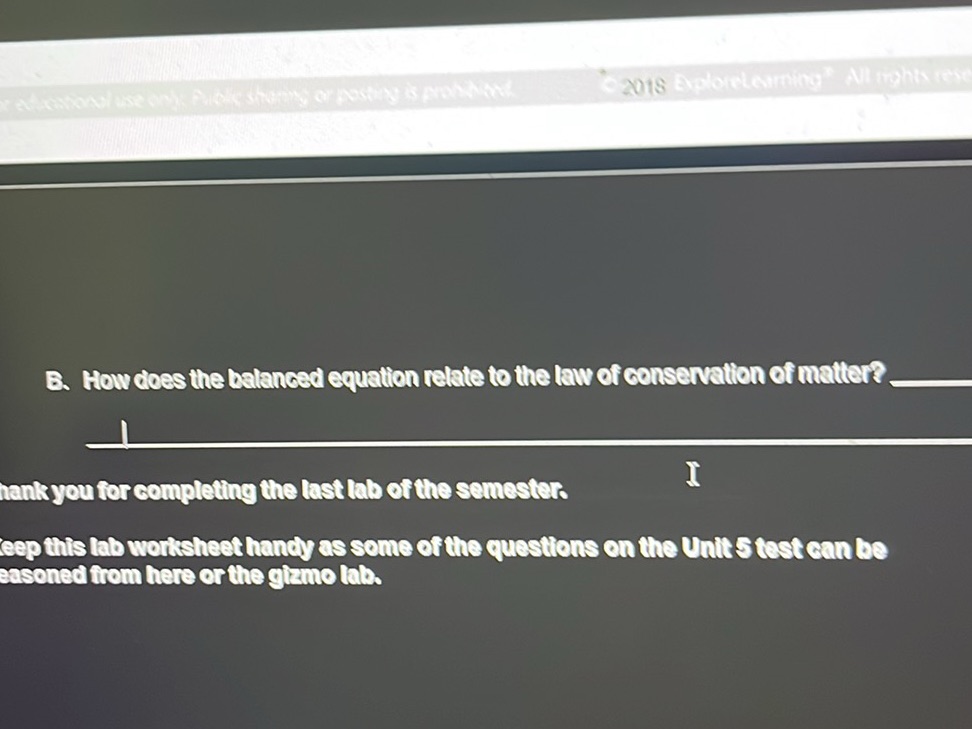 B. How does the balanced equation relate to | StudyX