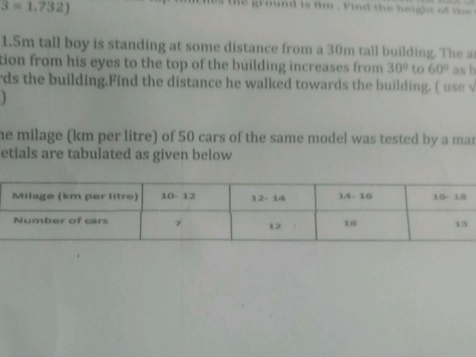 1. 5m tall boy is standing at some distance | StudyX