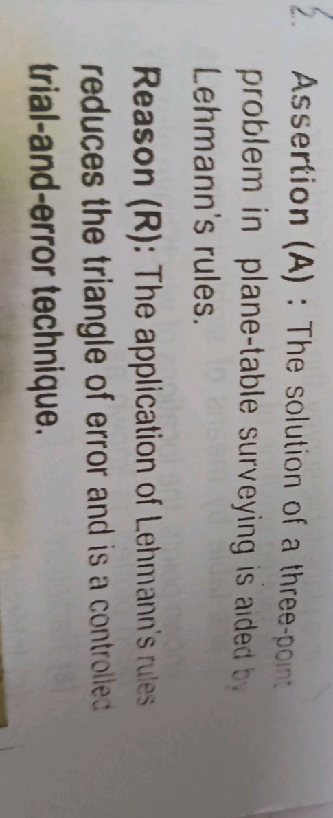 2. Assertion (A): The solution of a | StudyX