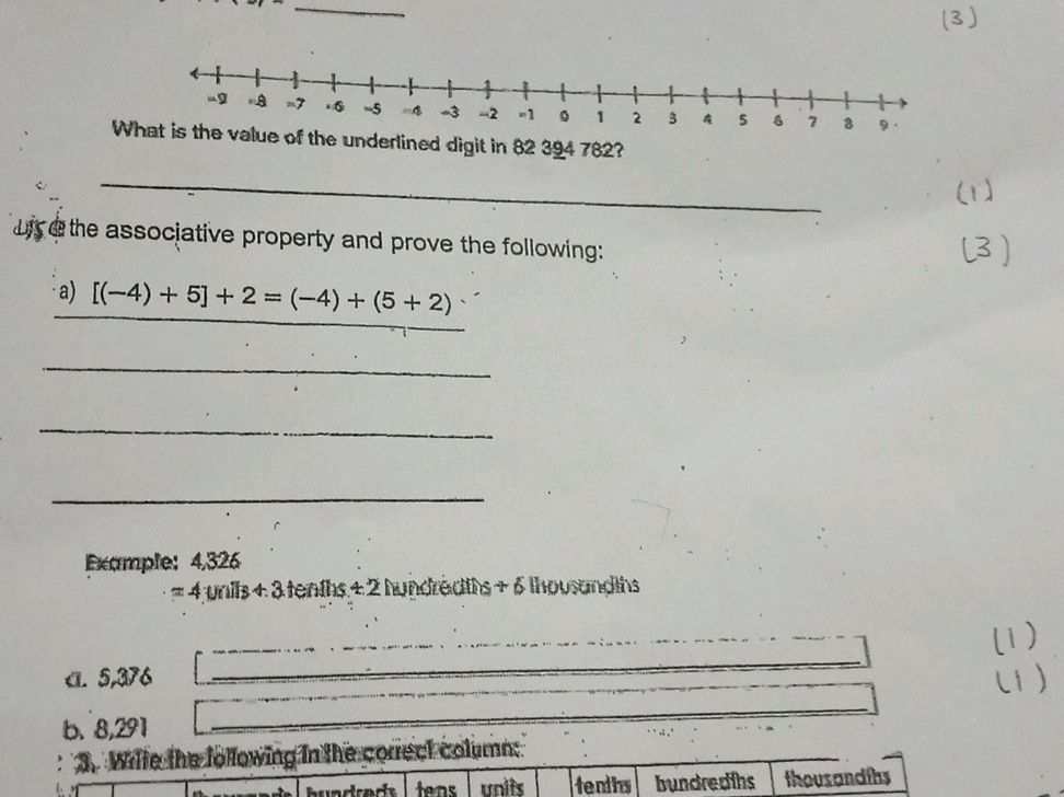 What is the value of the underlined digit in | StudyX