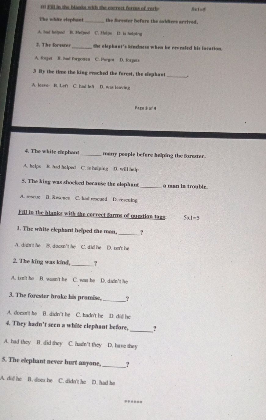 Fill in the blanks with the correct forms of | StudyX