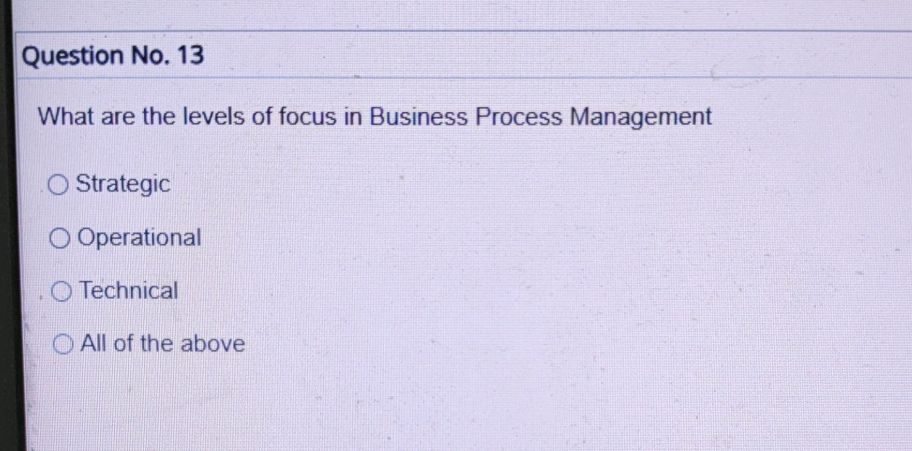 What are the levels of focus in Business | StudyX