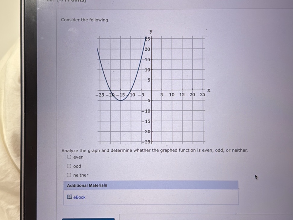 Consider the following. Analyze the graph | StudyX