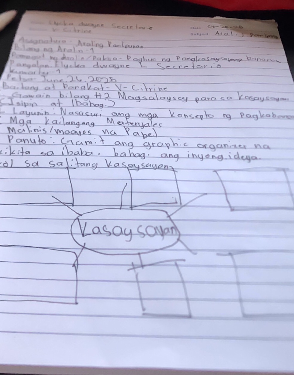 Gawain bilang #2 Magsalaysay para sa | StudyX