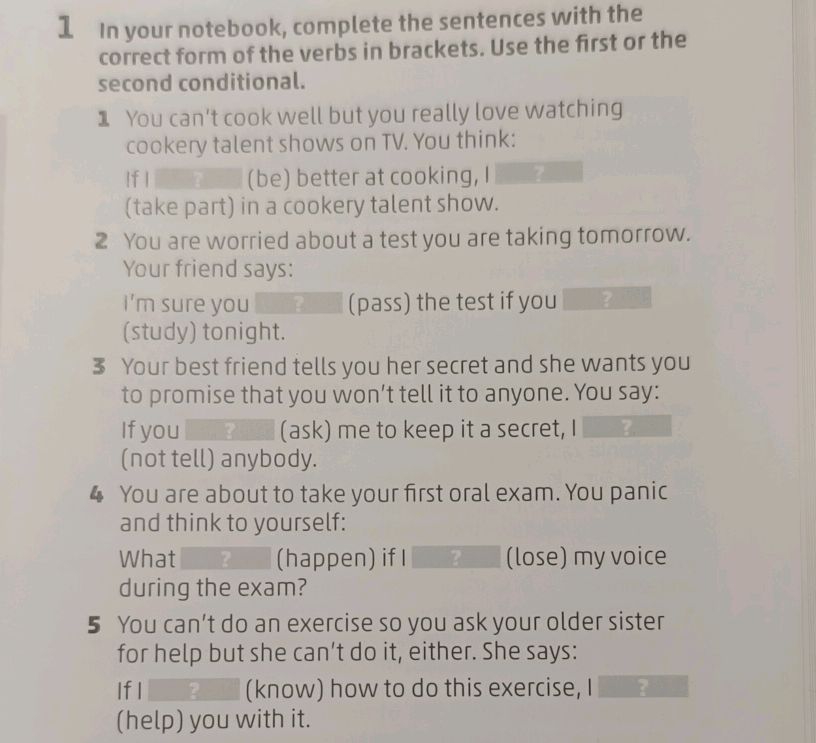 1 In your notebook, complete the sentences | StudyX