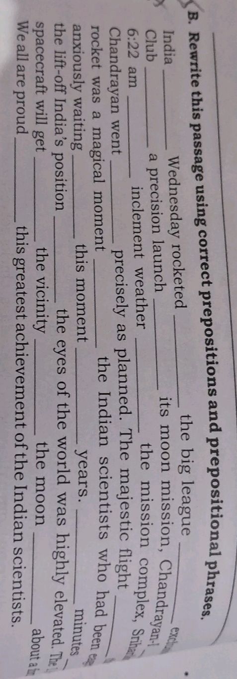 B. Rewrite this passage using correct | StudyX