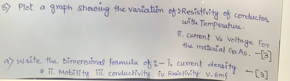 8) Plot a graph showing the variation of: | StudyX