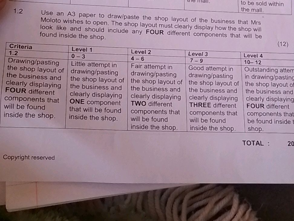 1. Use an A3 paper to draw/paste the shop | StudyX