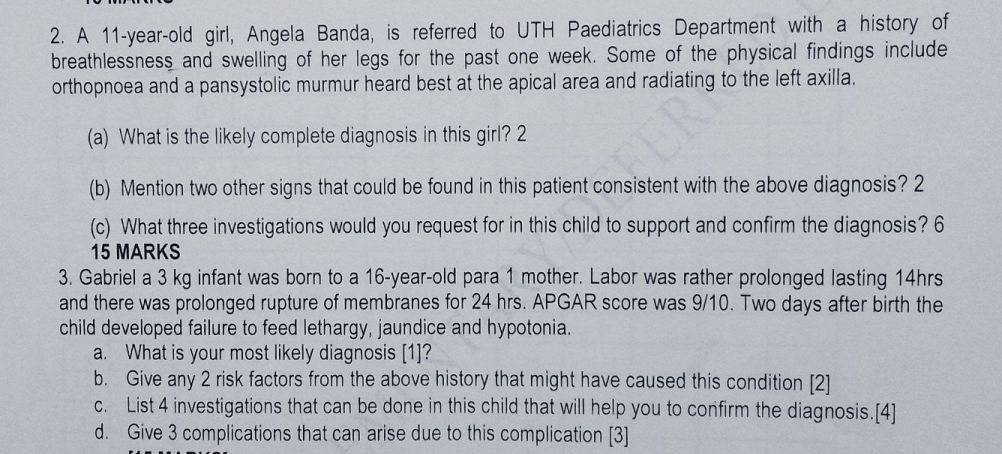 2. A 11-year-old girl, Angela Banda, is | StudyX