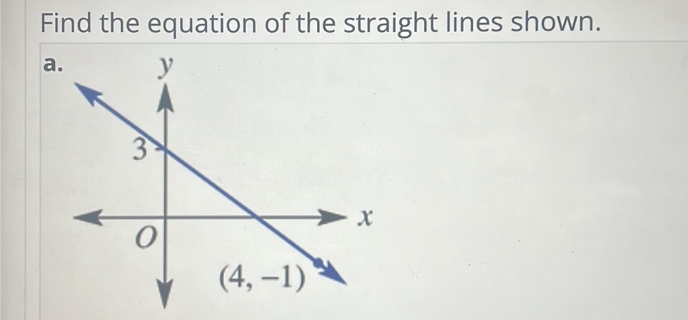 Find the equation of the straight lines | StudyX