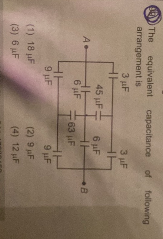 The equivalent capacitance of following | StudyX