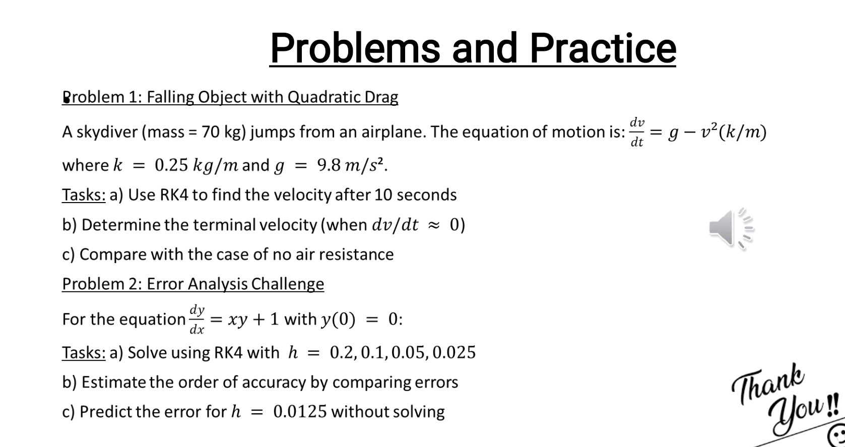 Problem 1: Falling Object with Quadratic | StudyX