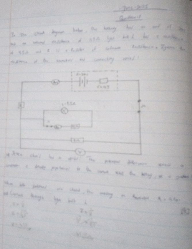 In the circuit diagram below, the battery | StudyX