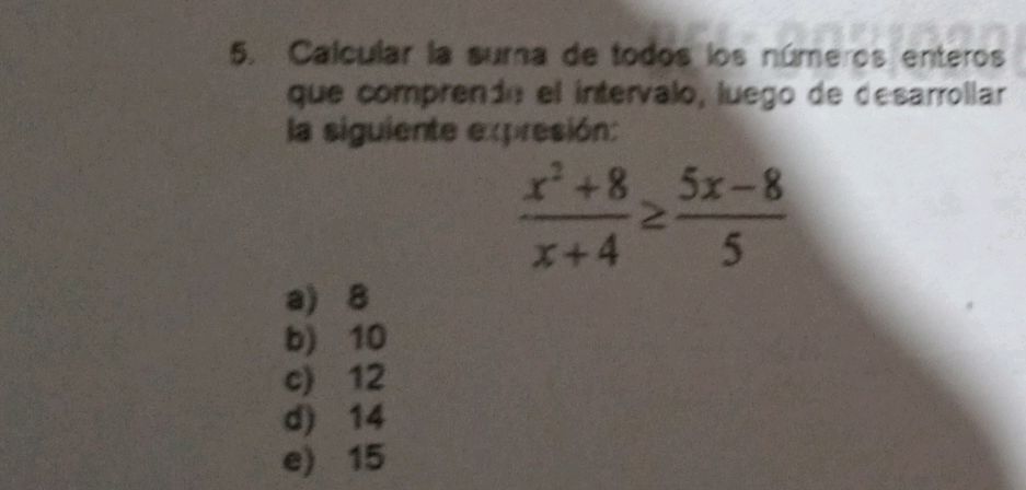 5. Calcular la suma de todos los números | StudyX