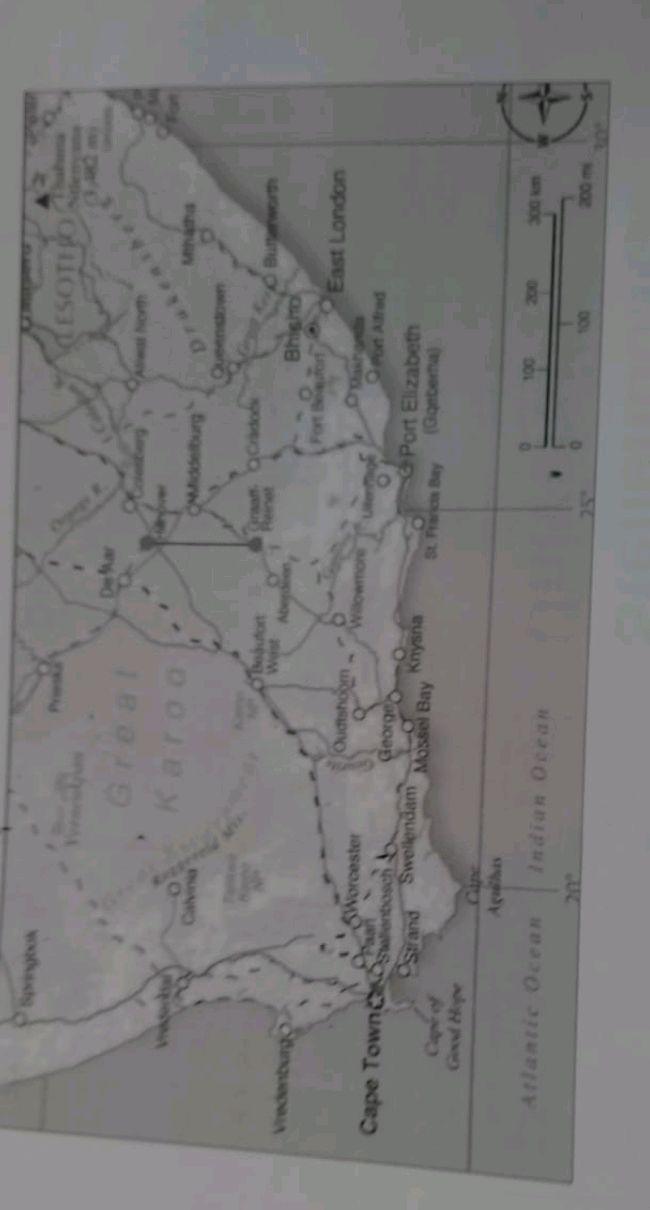 The image is a map of a region in South | StudyX