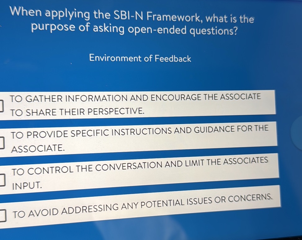 When applying the SBI-N Framework, what is | StudyX