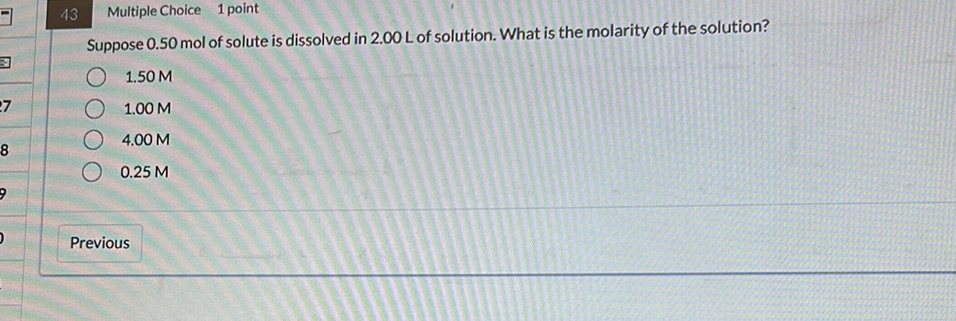 Suppose 0.50 mol of solute is dissolved in | StudyX