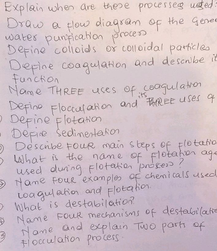 Explain when are these processes used? Draw | StudyX