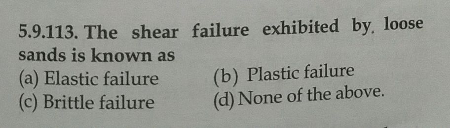 5.9.113. The shear failure exhibited by | StudyX