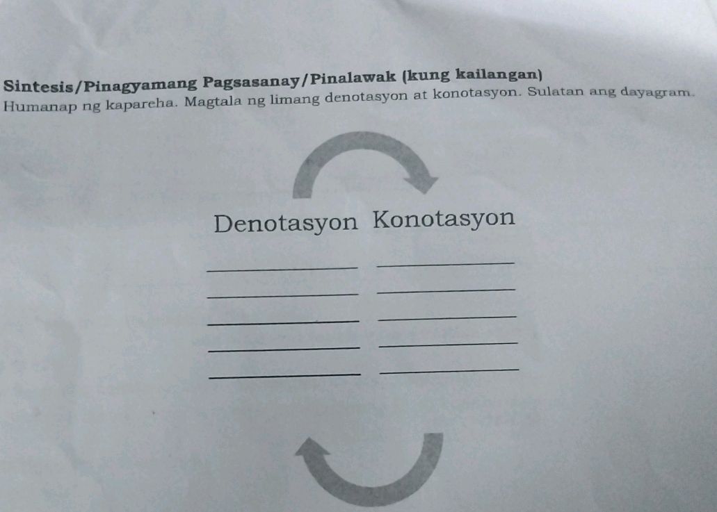 Humanap ng kapareha. Magtala ng limang | StudyX