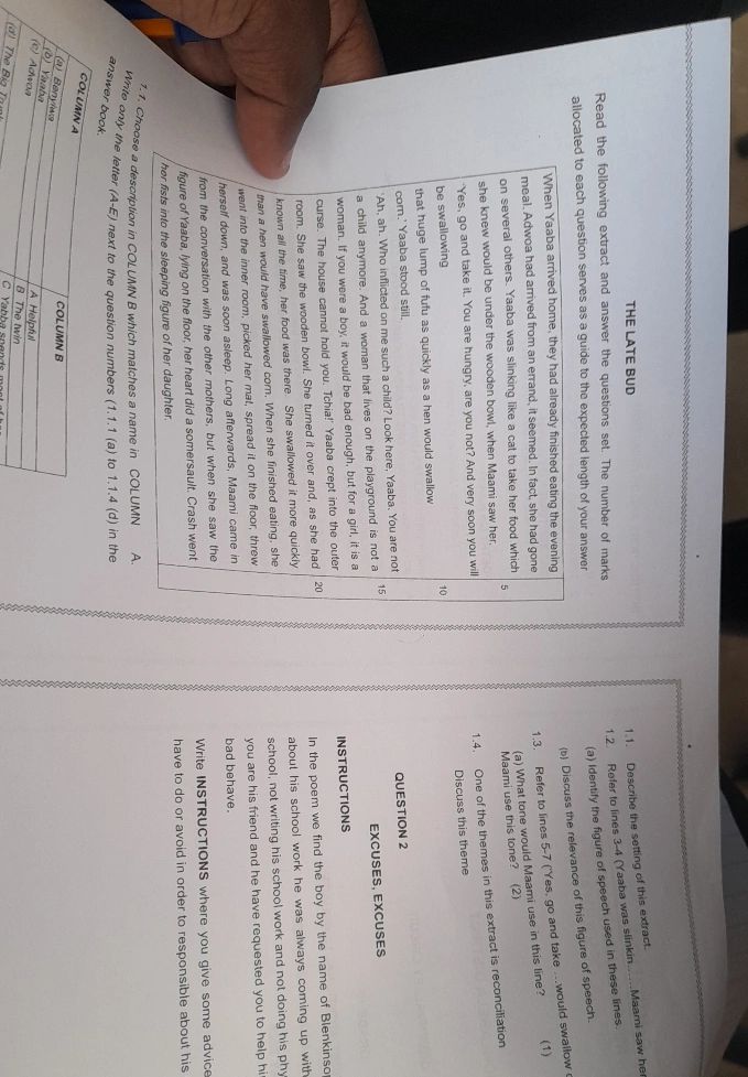 1.1. Describe the setting of this extract. | StudyX