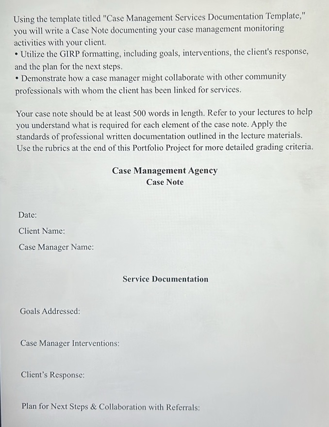 Using the template titled "Case Management | StudyX