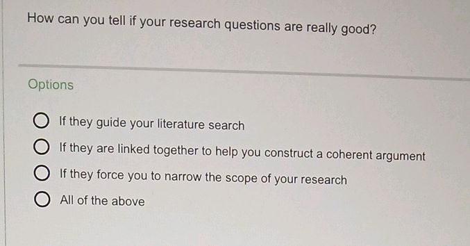 How can you tell if your research questions | StudyX