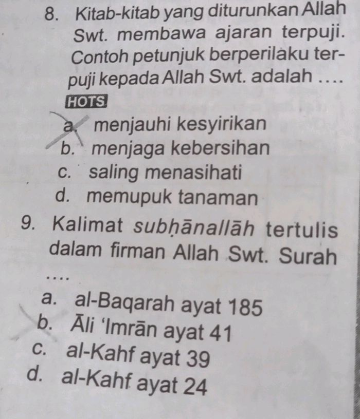 8. Kitab-kitab yang diturunkan Allah Swt. | StudyX