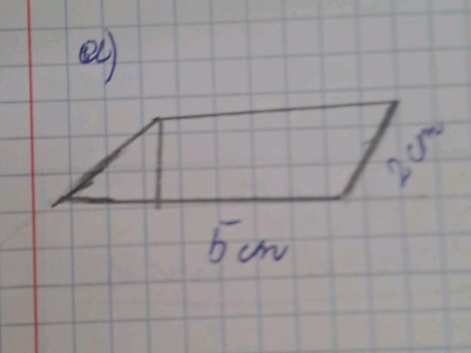 a) Diagram of a parallelogram with base | StudyX