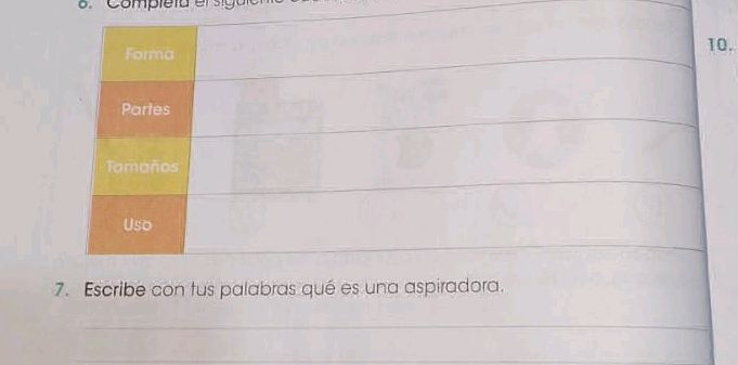 6. Completa el siguiente cuadro: | Forma | | StudyX