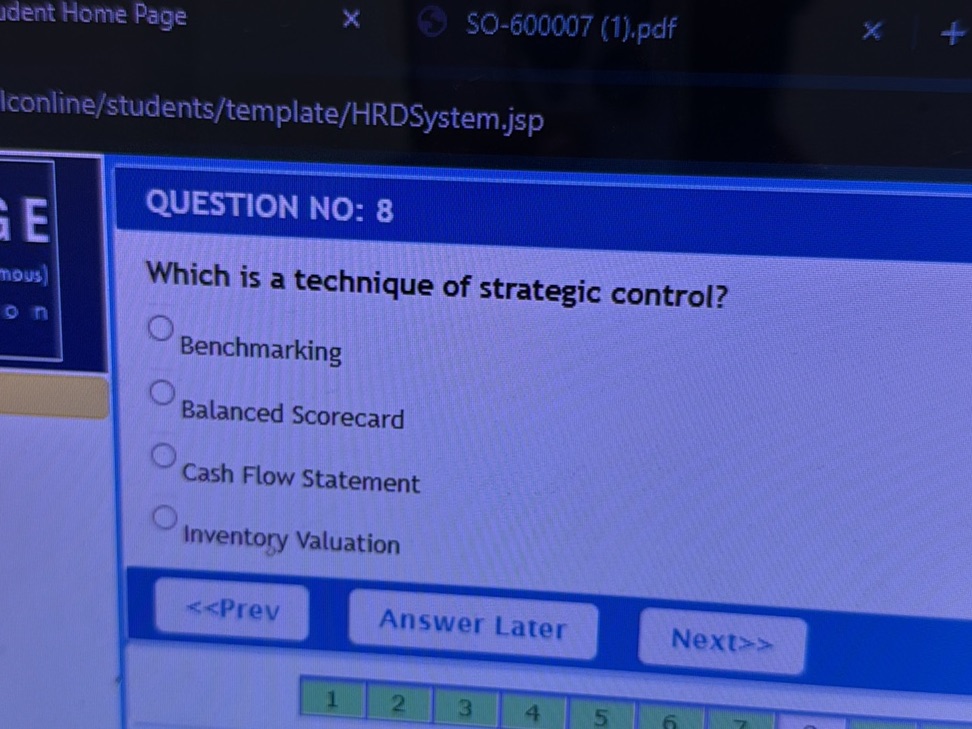 QUESTION NO: 8 Which is a technique of | StudyX