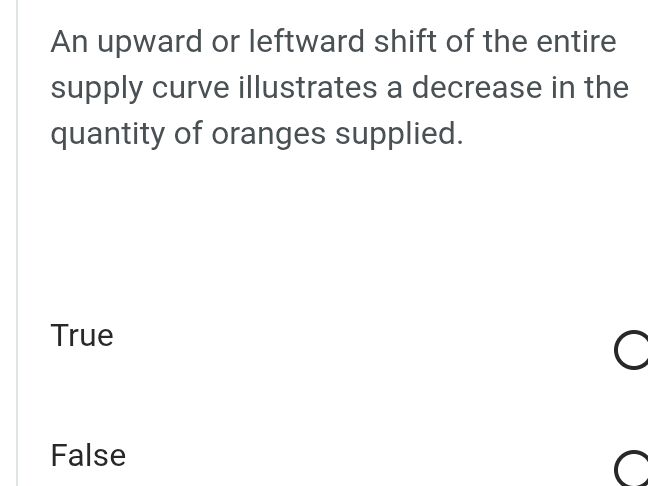 An upward or leftward shift of the entire | StudyX