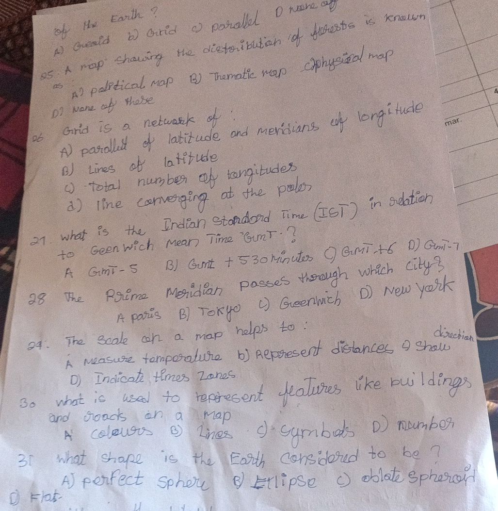 25. A map showing the distribution of | StudyX