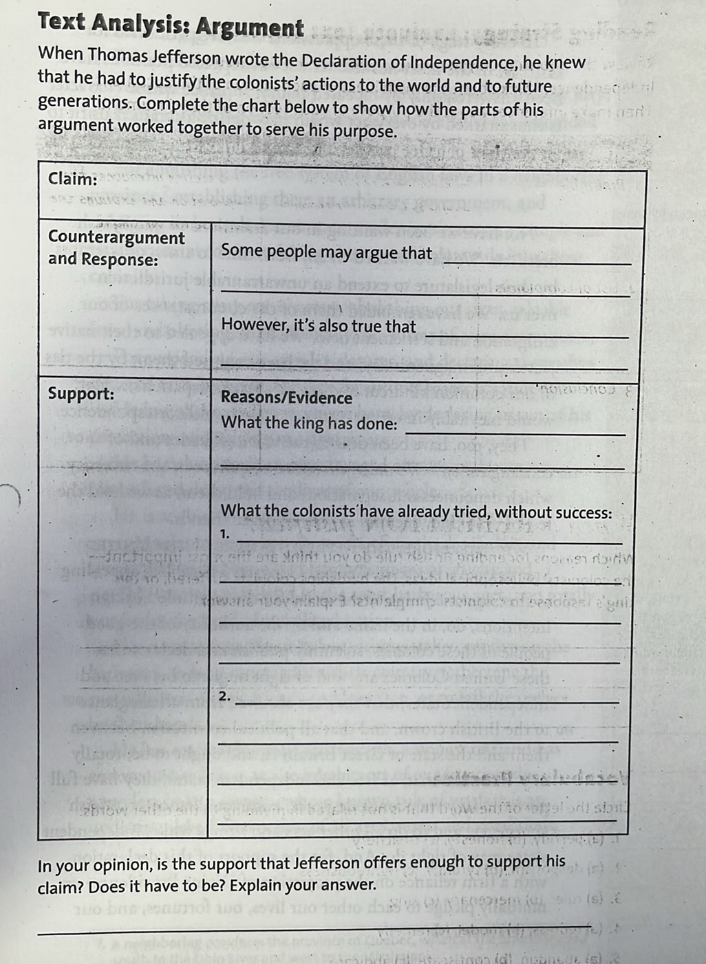 Text Analysis: Argument When Thomas | StudyX