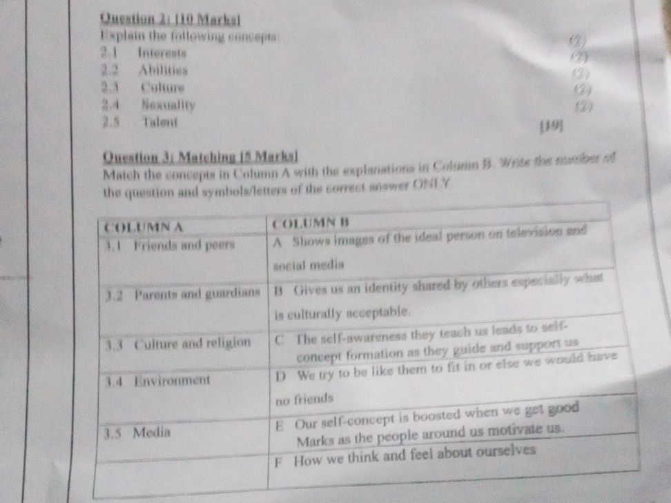 Question 2: [10 Marks] Explain the following | StudyX