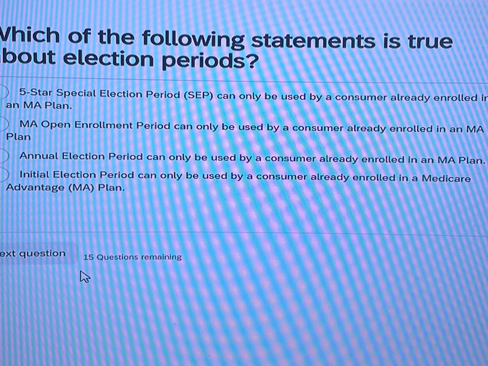 Which of the following statements is true | StudyX
