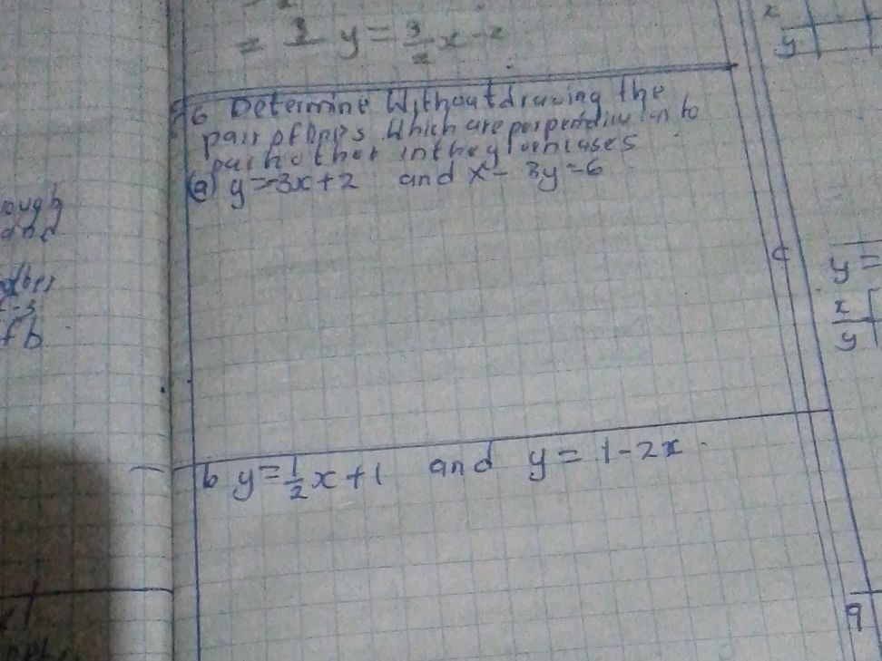 6 Determine without drawing the pair of | StudyX