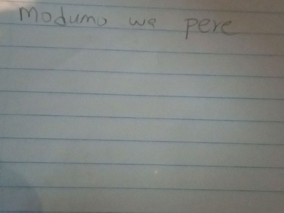 Modumo we pere | StudyX