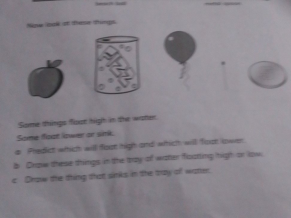 Some things float high in the watter Some | StudyX