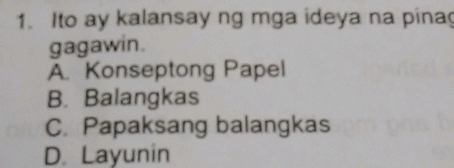 1 Ito ay kalansay ng mga ideya na pinas | StudyX