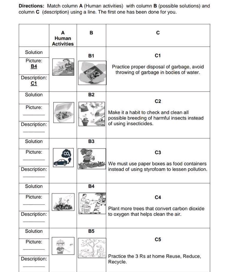 Directions Match column A (Human | StudyX